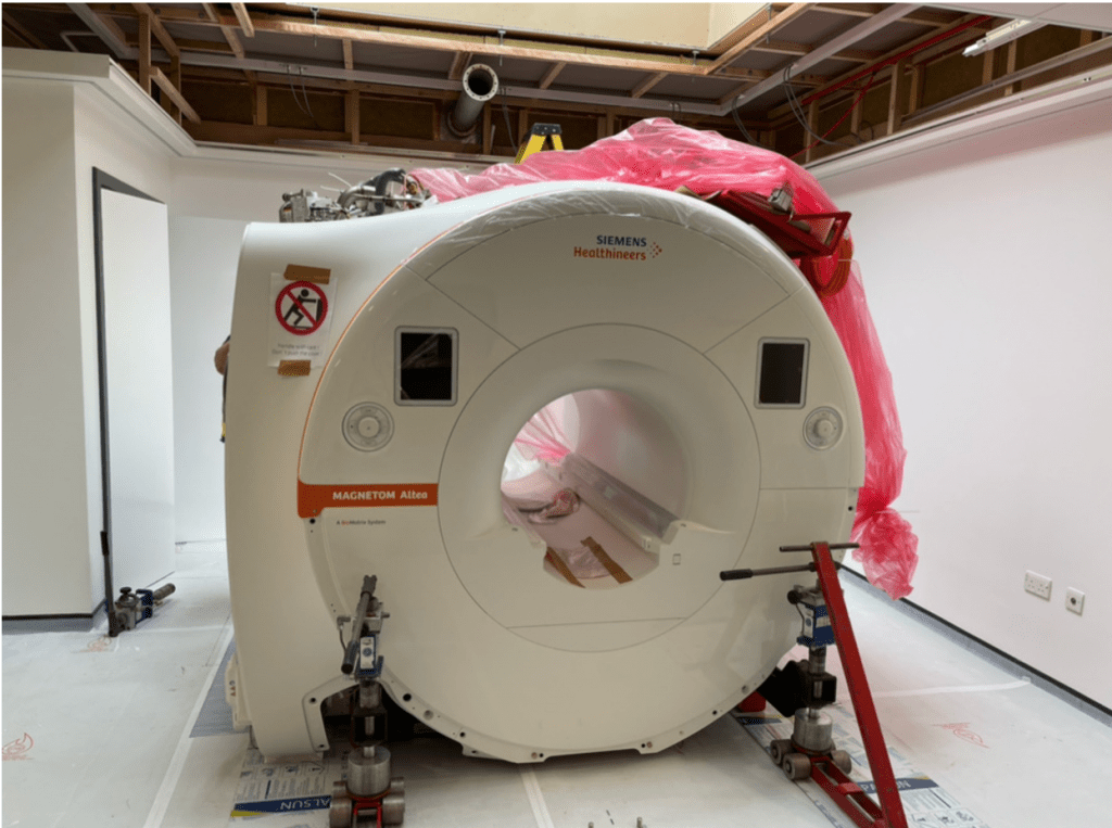 New MRI cranes in - Lymington Hospital Friends