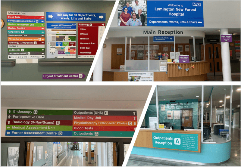 New wayfinding signage - Lymington Hospital Friends